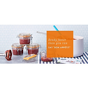 Le Parfait Super Terrine - 750ml French Glass Canning Jar w/Straight Body, Airtight Rubber Seal & Glass Lid, 24oz/Pint & Half (Single Jar)