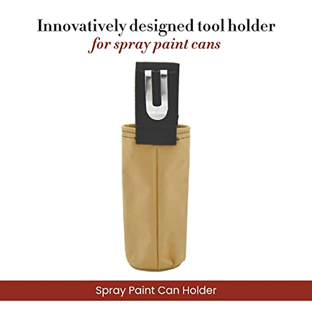 Style n Craft Spray Paint Can Holder, Heavy-Duty 600D Polyester Spray Paint Can Holder, Khaki and Black (76022)