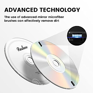 Reshow Laser Lens Disc Cleaner kit for CD & DVD Player Without Scratching The Optics - Included Microfiber Cloth, Cleaning Disc and Cleaning Solution (1 Bottles of Cleaning Fluid)