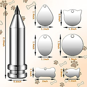 Engraving Tip Etching Tool Engraving Tool with 6 Pieces Assorted Metal Stamping Blanks Compatible with Explore, Explore Air, Explore Air 2 and Explore One
