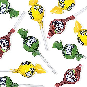 Ferrara Lemonhead and Friends Mini Sour Lollipops - Bulk Lemonhead, Applehead, Cherryhead Assorted Lollipops Individually Wrapped - Bulk Pack - 2 Pound