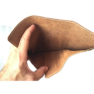 KomalC Genuine Leather Pen Case & Pencil Holder – Artisan Leather Stationery Roll/Foldable Pouch for Artists