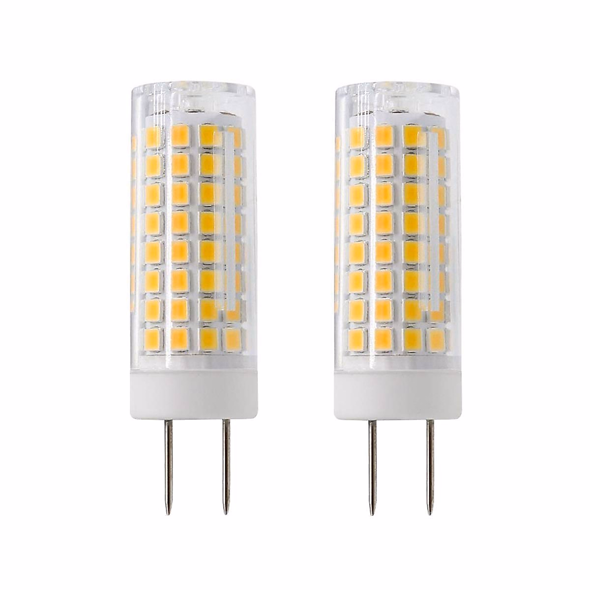 G MGY OLED LED GY8.6 Bulb, 7W T4 G8 LED Bulb, 75W Halogen Bulb Replacement, GY8.6 Bi-pin Base Light Bulb, AC120V, for Under Counter Kitchen Lighting, Light Fitting, 2-Pack (Warm White)