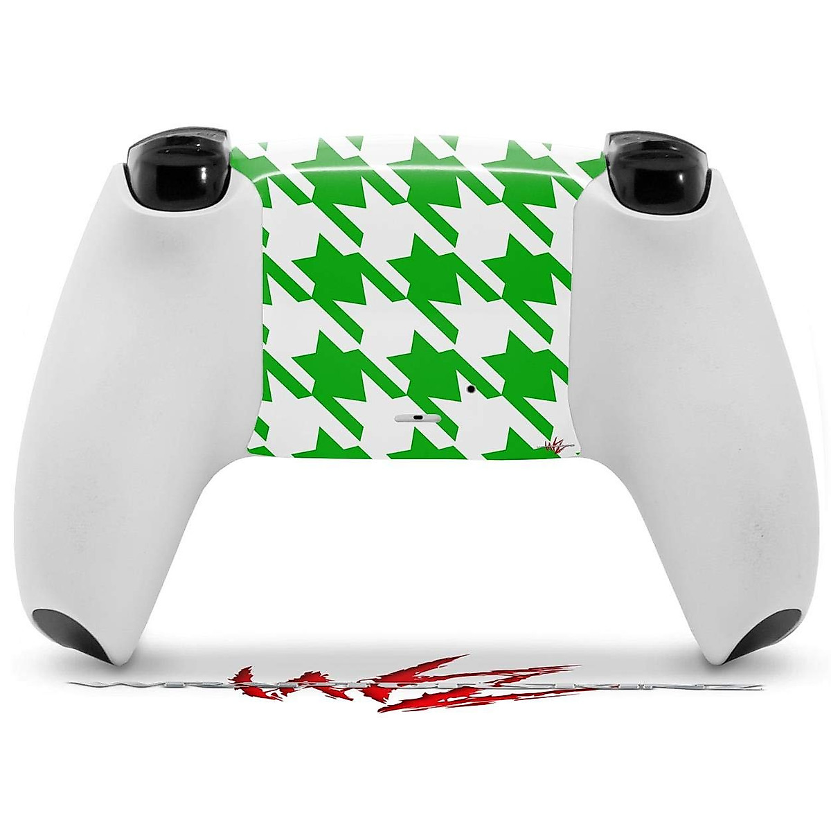 WraptorSkinz Skin Wrap compatible with Sony PS5 DualSense Controller Houndstooth Green (CONTROLLER NOT INCLUDED)