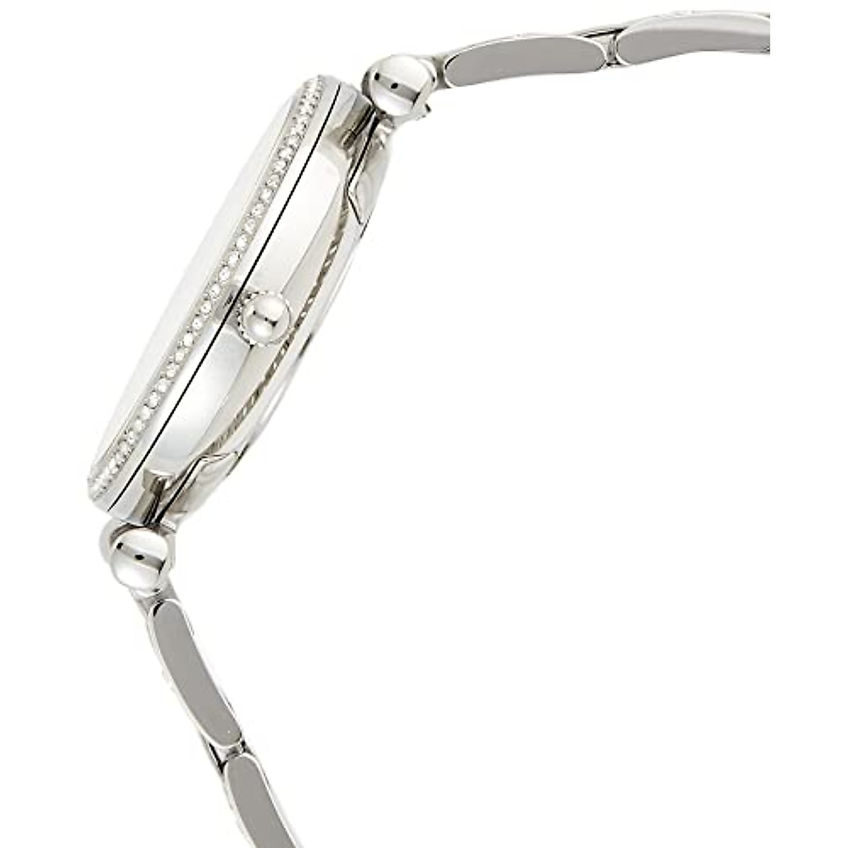 Fossil Women's Carlie Quartz Stainless Steel Three-Hand Watch, Color: Silver Glitz (Model: ES4341)