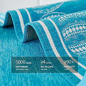 KCCRHIN Pumpkin Pattern Sofa Cover 3 Cushion Chenille Couch Cover Sectional Non-Slip Sofa Slipcovers L/U Shape Modern Style Halloween Sofa Cushion Covers for Dogs Cats,Blue,pillow11.8 * 19.7in