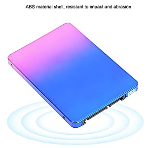 Yunir Solid State Disk, 2.5in SATA 3.0 Interface Portable SSD, High Speed SSD Storage Device with Fashionable Color Fit for Computer Desktop(120GB)