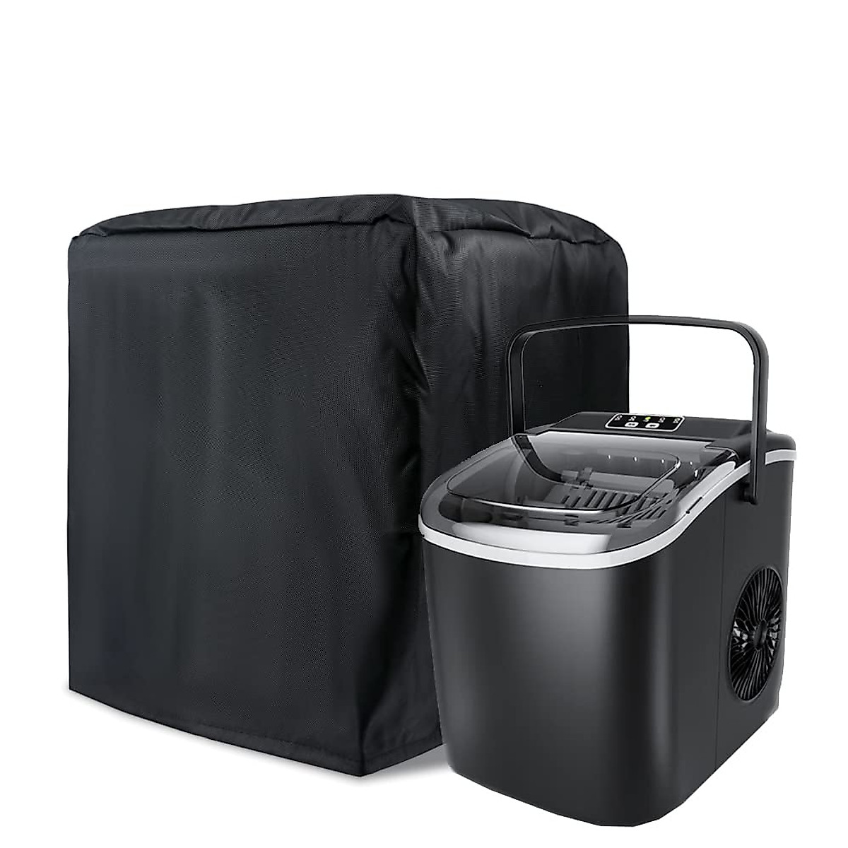 J&C Ice Maker Cover 420D Countertop Ice Machine Maker Cover Nugget Ice Maker Covers Portable Ice Maker Machine Cover Ice Makers Cover Portable Freezer Cover Ice Cube Maker Cover (No Ice Maker