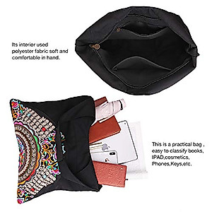 MAZEXY Tote Handbags for Women Large Embroidered Canvas Shoulder Bag Daily Bag