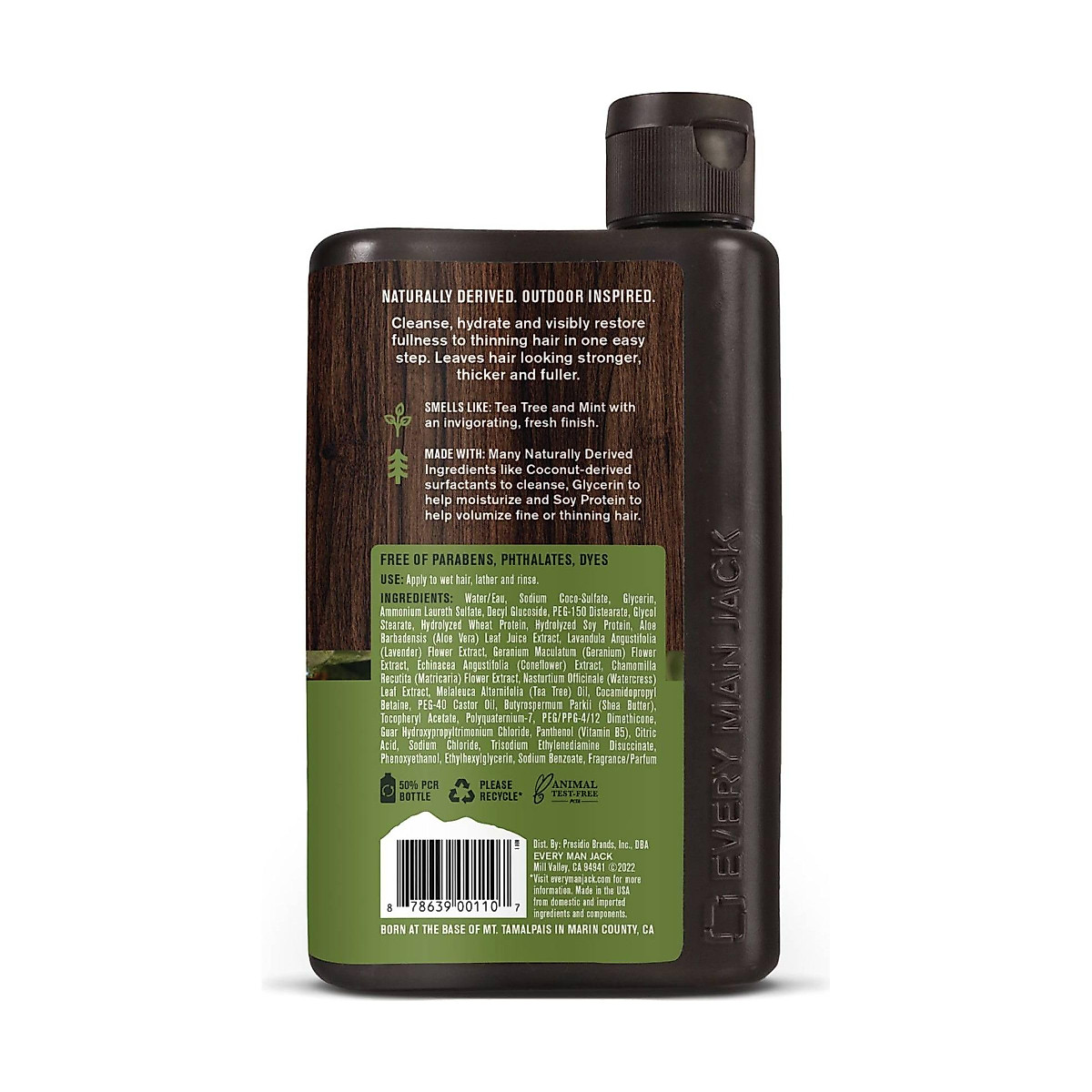Every Man Jack 2 In 1 Shampoo Conditioner Tea Tree, Thickening, 13.5 Fl Oz (91307)