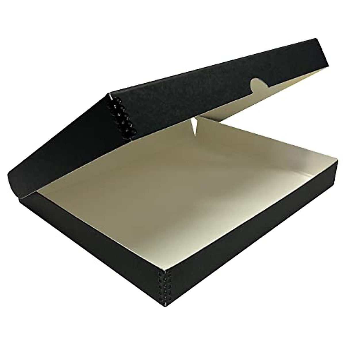 Lineco Folio Storage Box. Archival Clamshell with Metal Edge Boxboard, 11 x 14 x 1.75 Inches, Longevity Organize and Store Photos Documents Craft Cards Magazine Prints Wedding Dresses DIY, Black