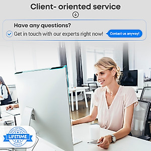 Universal Blue Light Blocking Screen Protector Panel for 23, 23.6, 23.8, 24 inch Diagonal LED PC Monitor Anti-UV Eye Protection Filter Film - Widescreen Monitor Frame Hanging Type (W 21.2" X H 13.4")