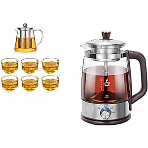 1.3L Kettle Electric Health Pot 600W Multi-Function Teapot Electric Kettle Glass Kettle Temperature Control Kettle Four-Speed Adjustable Stainless Steel Overheating Power Off A,1.3L