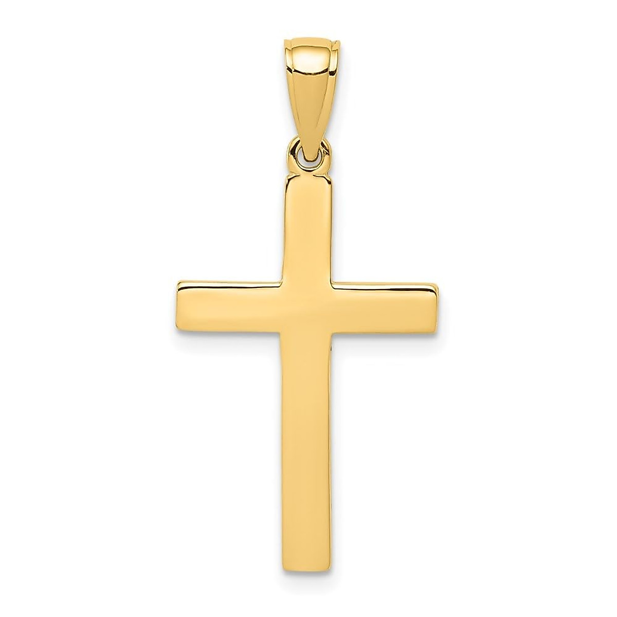 Diamond2Deal 14K Yellow Gold Religious Crucifix Cross Pendant Fine Jewelry for Women