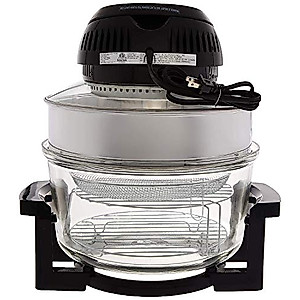 Big Boss 16Qt Large Air Fryer Oven – Extra Large Halogen Oven Cooker with 50+ Air Fryers Recipe Book for Quick + Easy Meals for Entire Family, AirFryer Oven Makes Healthier Crispy Foods – Black