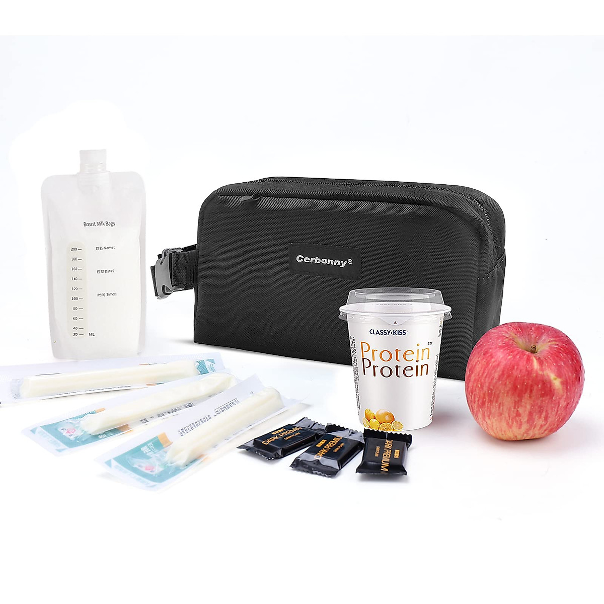 Freezable Lunch Bag,Freezable Snack Bag,Mini Cooler Bag for Travel/Work/School,Small Insulated Bag,Small Cooler Lunch Box with Ice Packs,Insulated Snack Bag,Freezable Snack Box with Handle Buckle