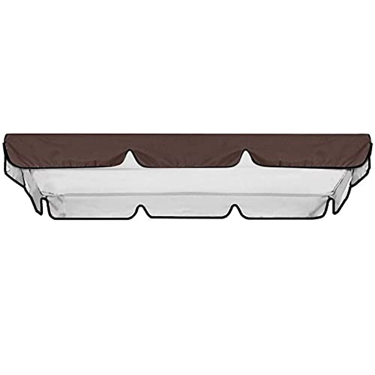Canopy Swing Top Replacement 2 Seater, Outdoor Glider Canopy, Outdoor Patio Swing Canopy Replacement Top Cover for 2/3-Seater-Swing Chair All Weather Protection Porch Swings