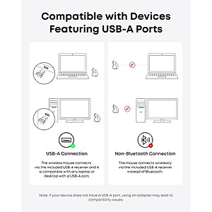 Anker 2.4G Wireless Vertical Ergonomic Optical Mouse, 800 / 1200 /1600 DPI, 5 Buttons for Laptop, Desktop, PC, Macbook - Black