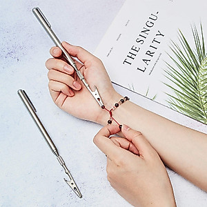 2 Pieces Telescoping Clip Telescopic Metal Wire Joint Clamp with Pen Clip Extendable for Mechanics Home Automobile Repairing Jewelry Fastening Picking Items (Range 8.27-36 Inch)