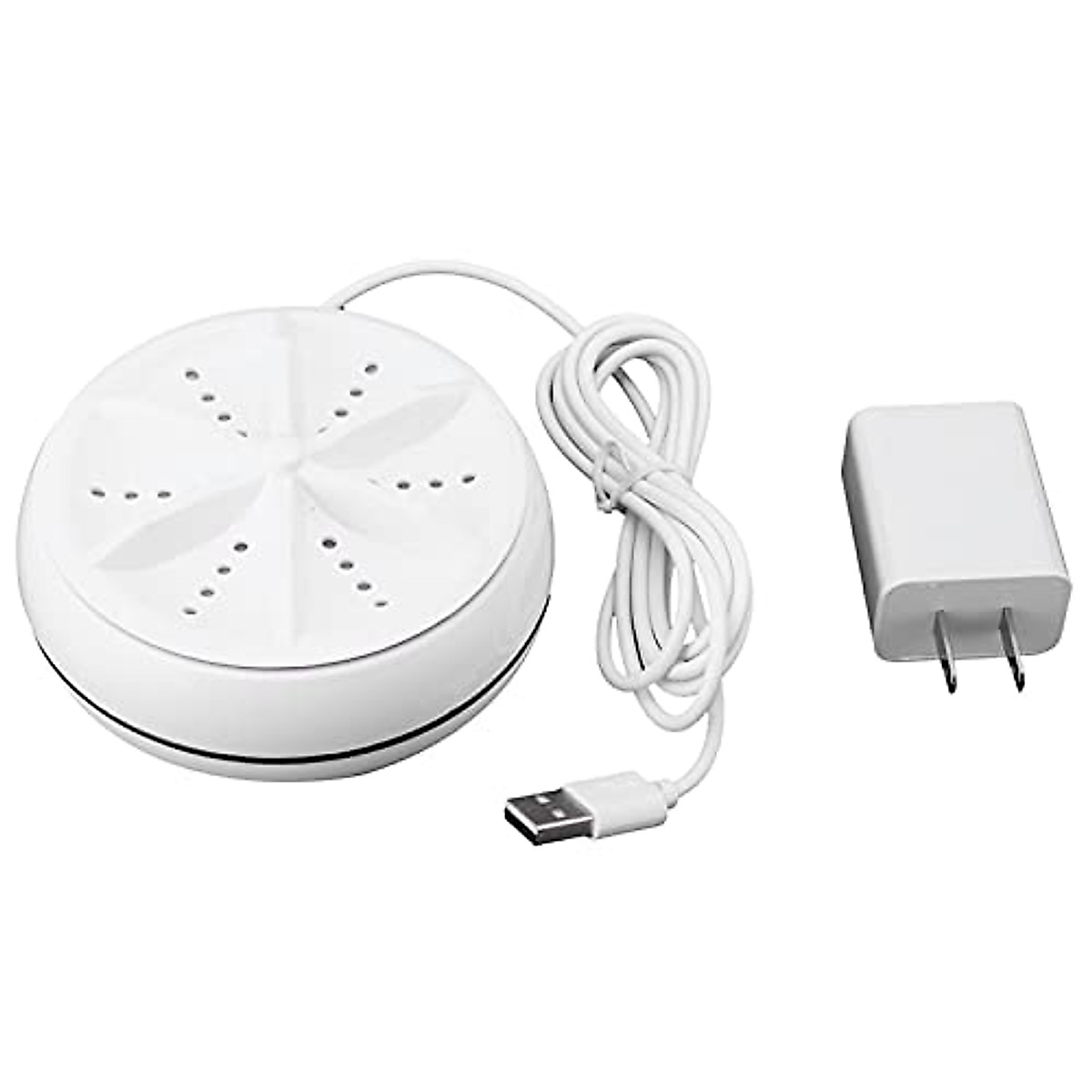 Washing Machine Small Portable Ultrasonic Clothes Washer Household Laundry for Travel Business Underwear Clean Tool US Plug 100240V(White)