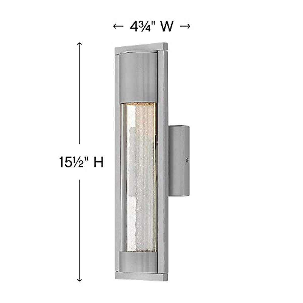 1 Light Small Outdoor Wall Lantern in Modern Style 4.75 inches Wide by 15.5 inches High-Bronze Finish 81-Bel-2245270