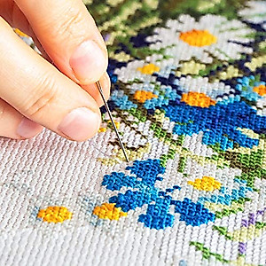 6 Pieces Classic Reserve Aida Cloth Cross Stitch Cloth, DaKuan 11 Count Cross Stitch Fabric, White & White, 12 by 18-Inch