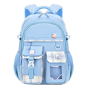 HANXIUCAO Backpacks for Girls Large Bookbags for Teens Girls Backpack for School Laptop Compartment Primary School (Blue)