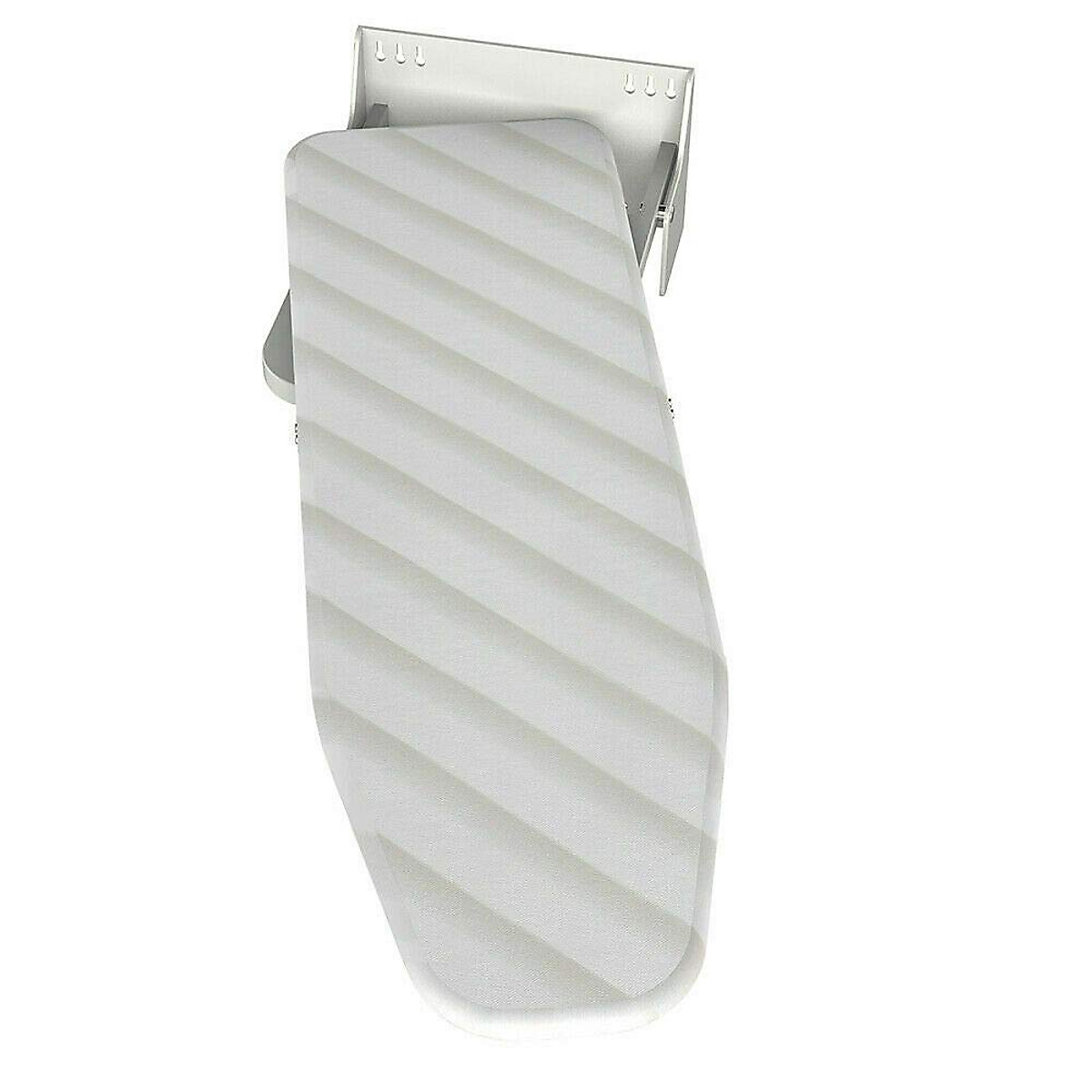 Wall-Mounted Space Saving Iron Board, Ironing Board with Turning Mechanism White Swivel Style 180° Rotation Flap Folding Ironing Board Built-in Cabinet with Cover