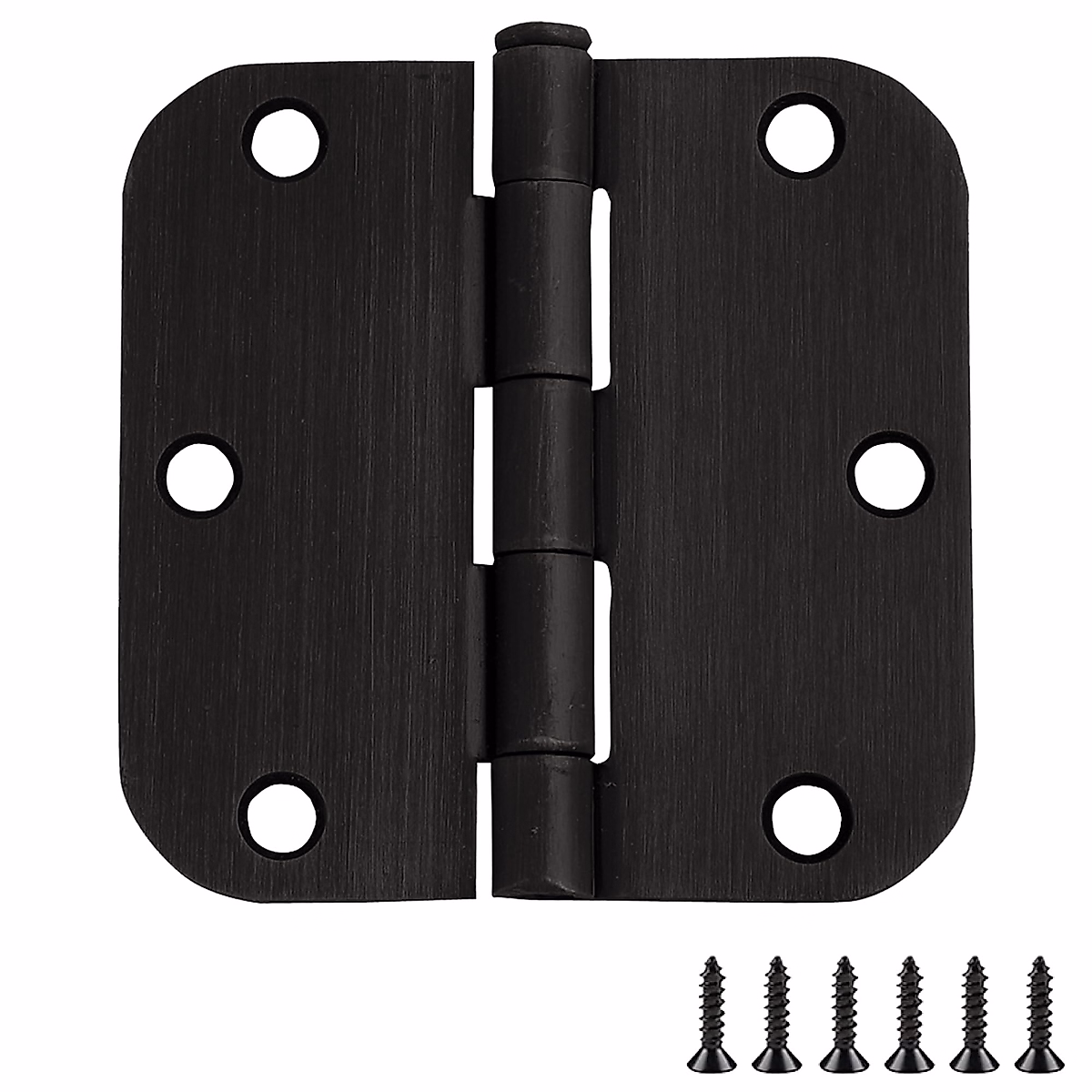 Design House 181446 5/8" Radius Steel Door Hinge Door Hardware Door Hinges Interior Doors, 3.5" x 3.5", Oil Rubbed Bronze, 10 Pack