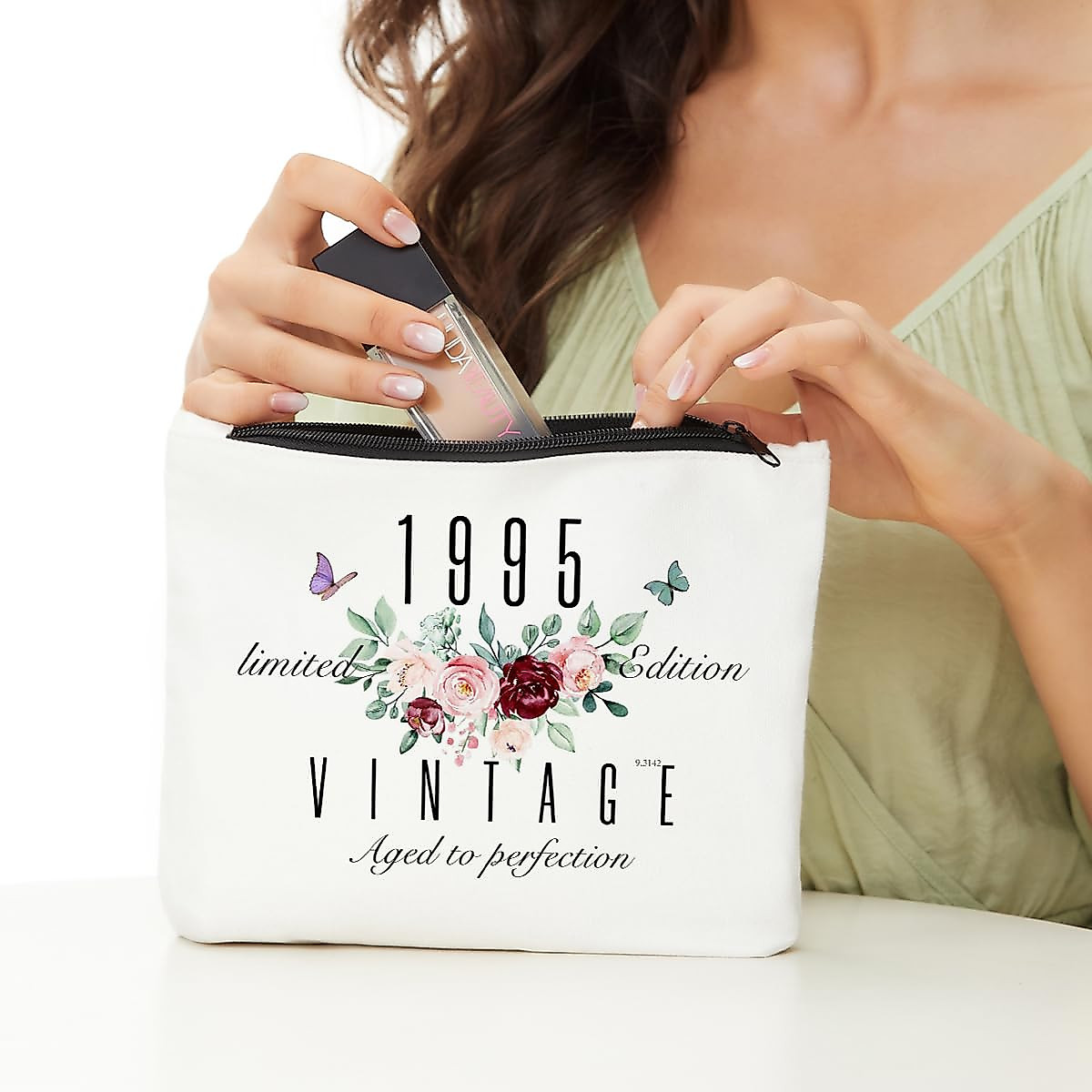 30th Birthday Gifts for Women, 30th Birthday Decorations Present for Women - Best 30 Year Old Birthday Gift Ideas for Wife, Sister, Friends, Coworker, Aunt, Boss - 1995 Limited Edition Makeup Bag