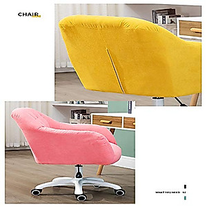 MayNuo Office Chair Gaming Chair Computer Chair Mid-Back Computer Chair Adjustable Desk Chair,Ergonomic Office Chair with Thick Seat Cushion,Upholstered Task Swivel Chair for Execu/Blue/42*42*63Cm(17*