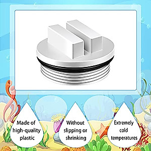 Huhumy 3 Pcs 1.5" Threaded Pool Spa Return Line Plug Rubber Plugs for Pool with O Ring for Winter Pools Inground Pool Above Ground Pool