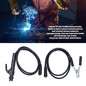 300A Welder Ground Cable Earth Clamp Set with 1.5m Cable for ARC ZX7 MMA Welding Machine Accessories