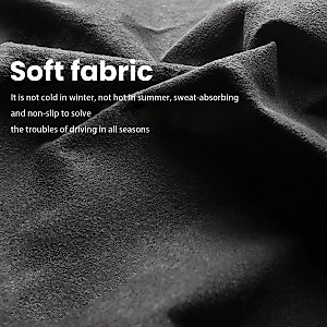 BESULEN Steering Wheel Cover, Anti-Slip and Breathable, Warm in Winter and Cool in Summer, 15 Inch Car Steering Wheel Protector with Grid of The Correction Marker for Men Women