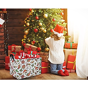 TIBAOLOVER Rectangular Kids Storage Gift Basket - Baby & Toy Storage Bin Organizer - Cute Room Decor (Christmas)