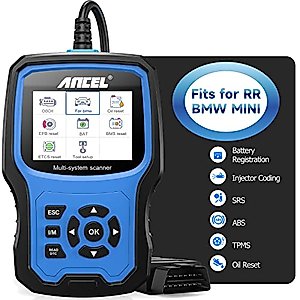 ANCEL BM700 Battery Registration Tool Fits for BMW, Full Diagnostic Tool Professional SRS Airbag Reset Scan Tool for Mini Cooper OBD1 OBD2 Scanner Car Engine Code Reader Injector Coding Oil Reset