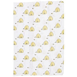 Hudson Baby Unisex Baby Cotton Flannel Burp Cloths, Bee, One Size