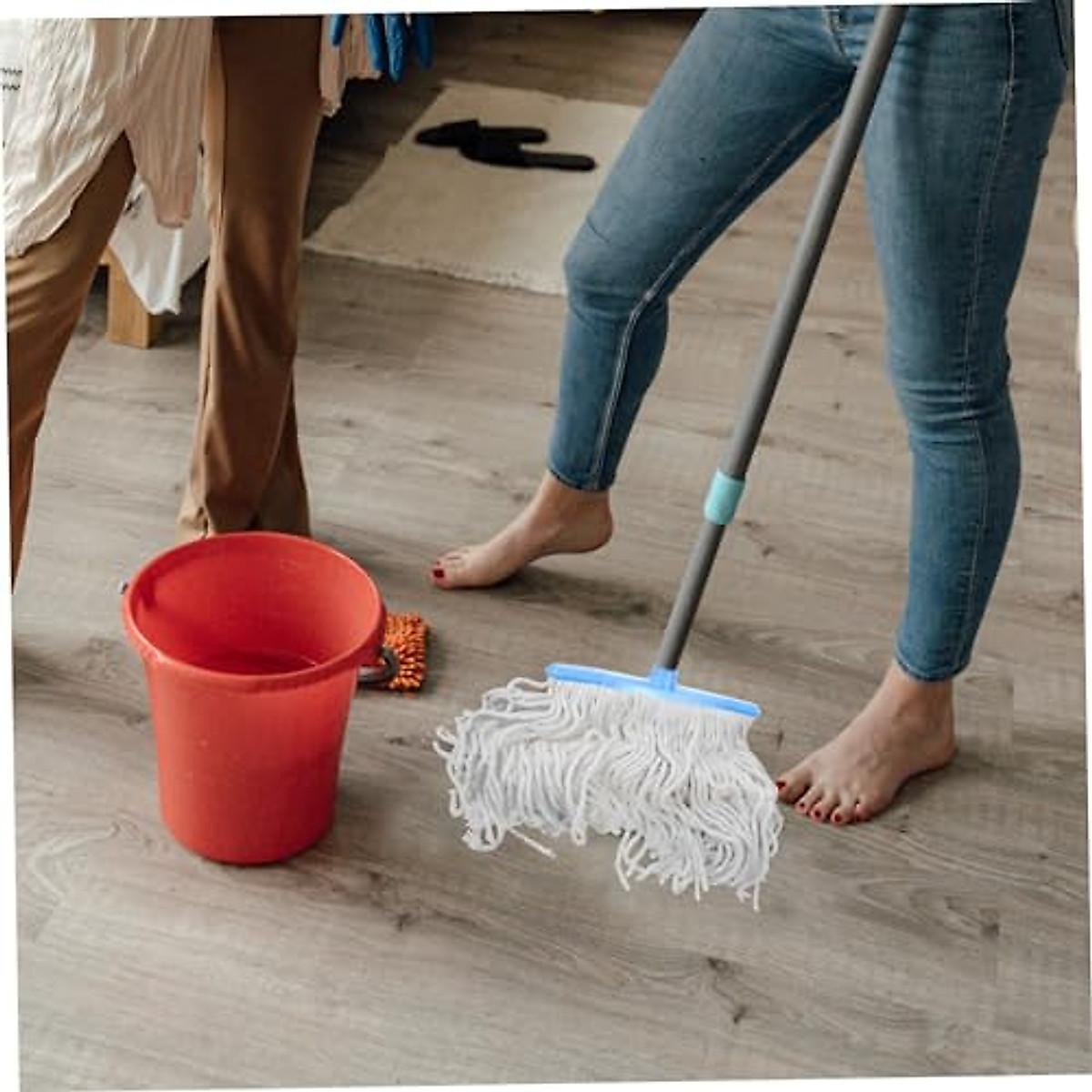 KOMBIUDA Replaceable Mop Head Cleaning Mop Head Mop Refill Vintage Mop Water Absorption Mop Commercial Mop Heads Mop Head Refill Mop Replacement Parts Industrial Mop Heads Mop Pads Plastic