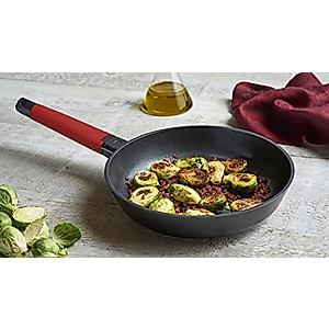 ZAVOR Noir 10 Inch Skillet - Premium Cast Aluminum with Titanium-based Nonstick Ceramic Coating & Removable Handles - Ultra Lightweight - Oven & Induction Ready | Noir Collection