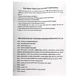 KUNTEC 14pcs Automotive Cooling System Tester Radiator Pump Pressure Leak Tester Gauge Tool Kit