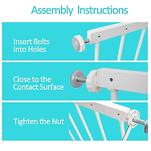 WAOWAO Window Safety Guards for Children Kids Child Toddler Pets Extra Wide White Tension Security Window Guard Gate for Home Fit 19.49-33.60" Sliding Windows (2Piece）