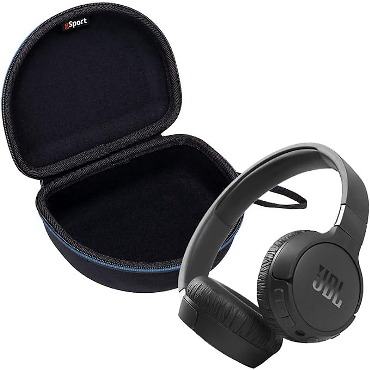 JBL TUNE 660NC Wireless On Ear Active Noise Cancelling Headphone Bundle with gSport Hardshell Case (Black)