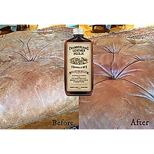 Chamberlain’s Leather Milk Furniture Treatment - All-Natural Leather Cleaner, Leather Conditioner for Couches and Living Room Furniture No 5, 6 Oz