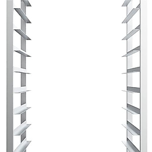VINGLI 10-Tier Full/Half Sheet Pan Rack, Aluminum Bakery Rack, Speed Rack, Bakers Rack with Lockable Wheels for Home Commercial Kitchen, Restaurant, Cafeteria, Dessert Shop, 20" W x 26" D x 38" H