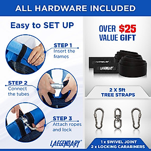 LÆGENDARY Saucer Swing for Kids and Adults - 60 Inch Round Tree Swing for Outdoor Swing