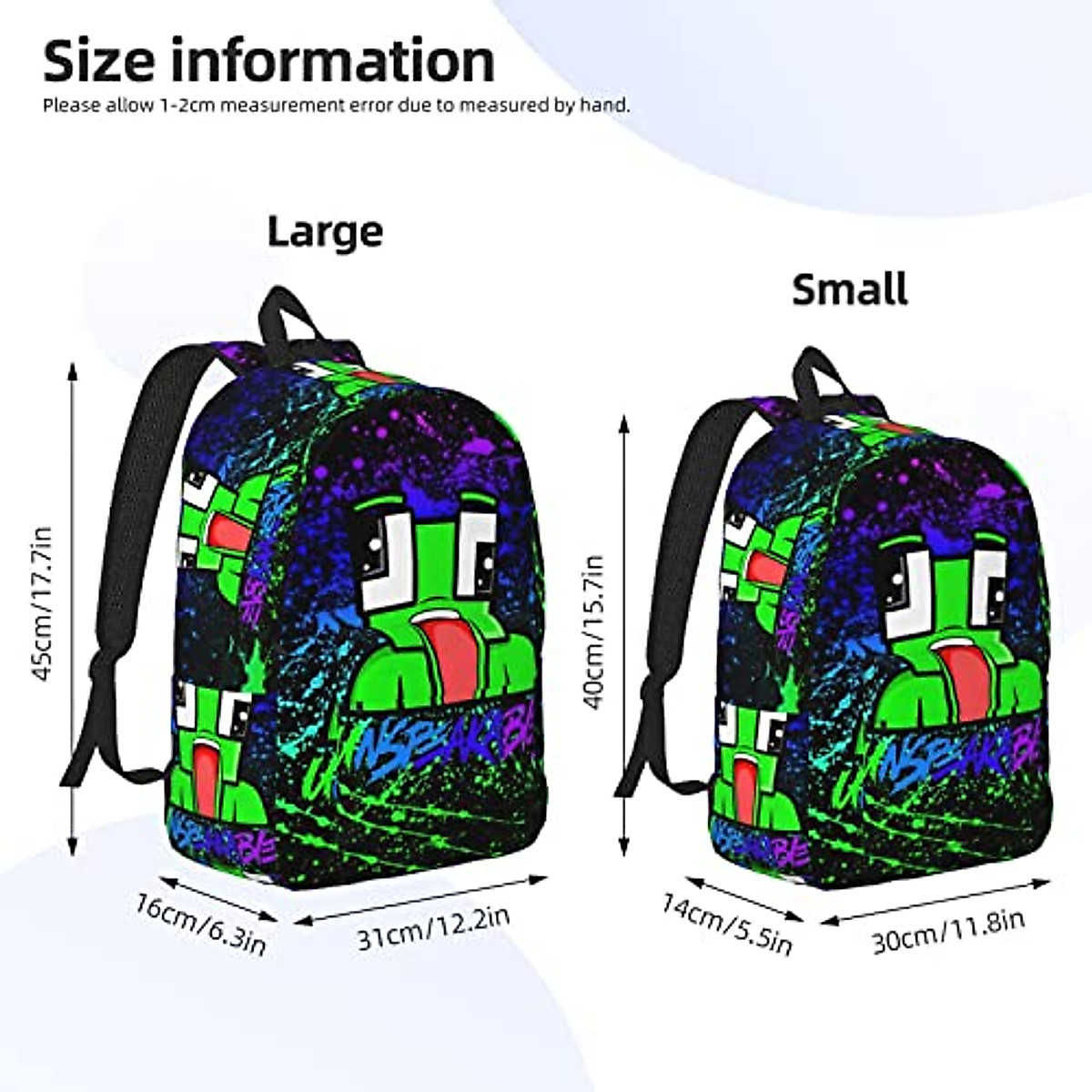 TopJianyu Cartoon unspeaka Backpack Game Book Bag, Travel Backpack Rucksack Men Women Birthday Gift Work Bag