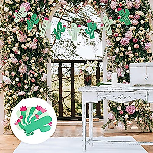 Tinksky Summer Theme Wedding Parties Decorations Single Sided Cactus Banner Pennant Tropical Party Birthday Party Festival Luau Hawaii children's party Decoration