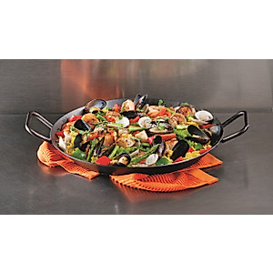 Lodge Pre-Seasoned Carbon Steel Skillet - Use in the Oven, on the Stove, on the Grill, or Over a Campfire - 15 Inch Dual Handle