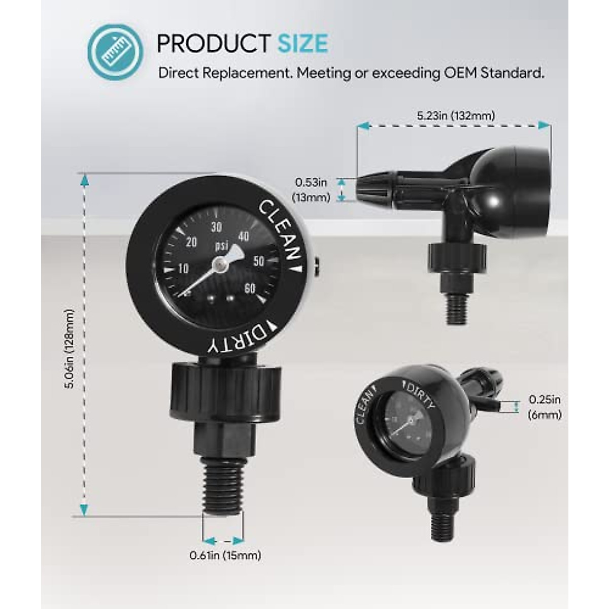 R0357200 Air Gauge Release Valve Assembly Replacement for Zodiac Jandy Pool and Spa Filters CV, CL, DEV, DEL, JS Series