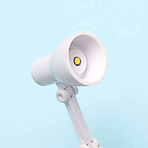 Yiwu Ruizhen Mini Book lamp,Mini Desk Light,Bedroom Small Night lamp, Warm Light,Eye Protection Battery-Operated (3 pcs LR41),Compact Portable lamp,Eye-Caring(White)